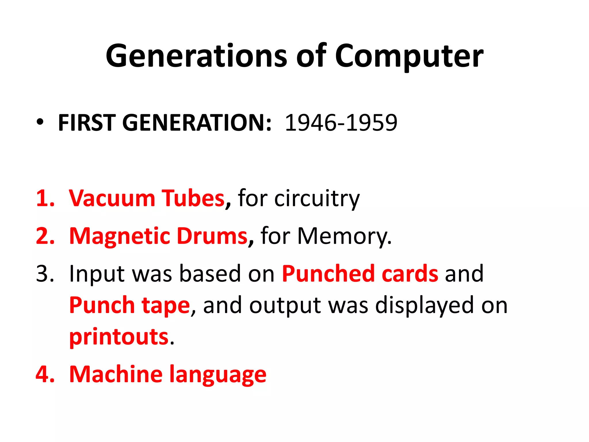 Generations of computer | PDF