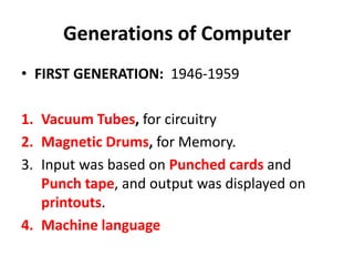 Generations of computer | PDF