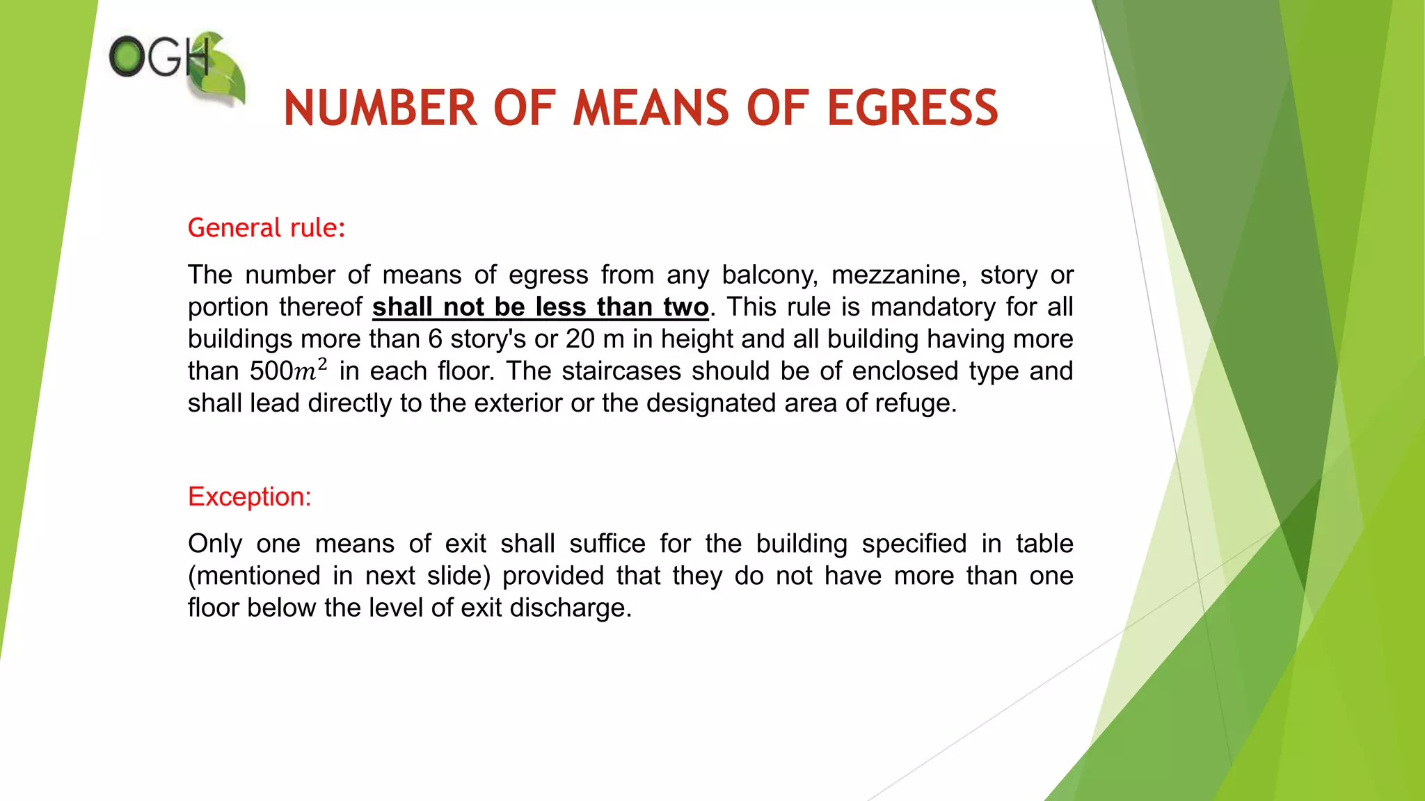 2. Number of Means of Egress | PPTX