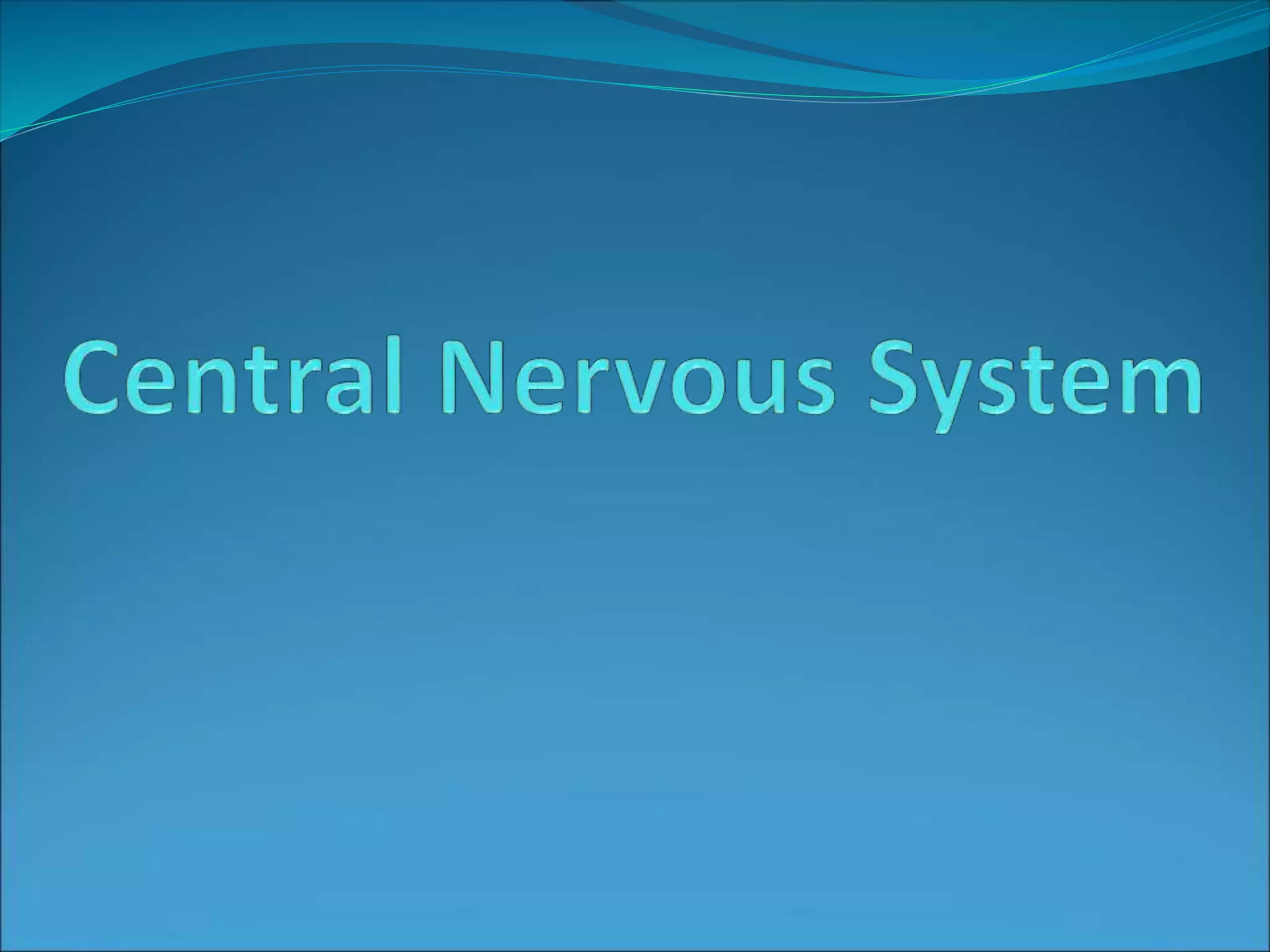 Central nervous system | PPTX