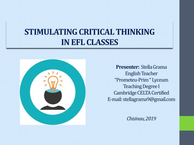 Building Critical Thinking Skills | PPT