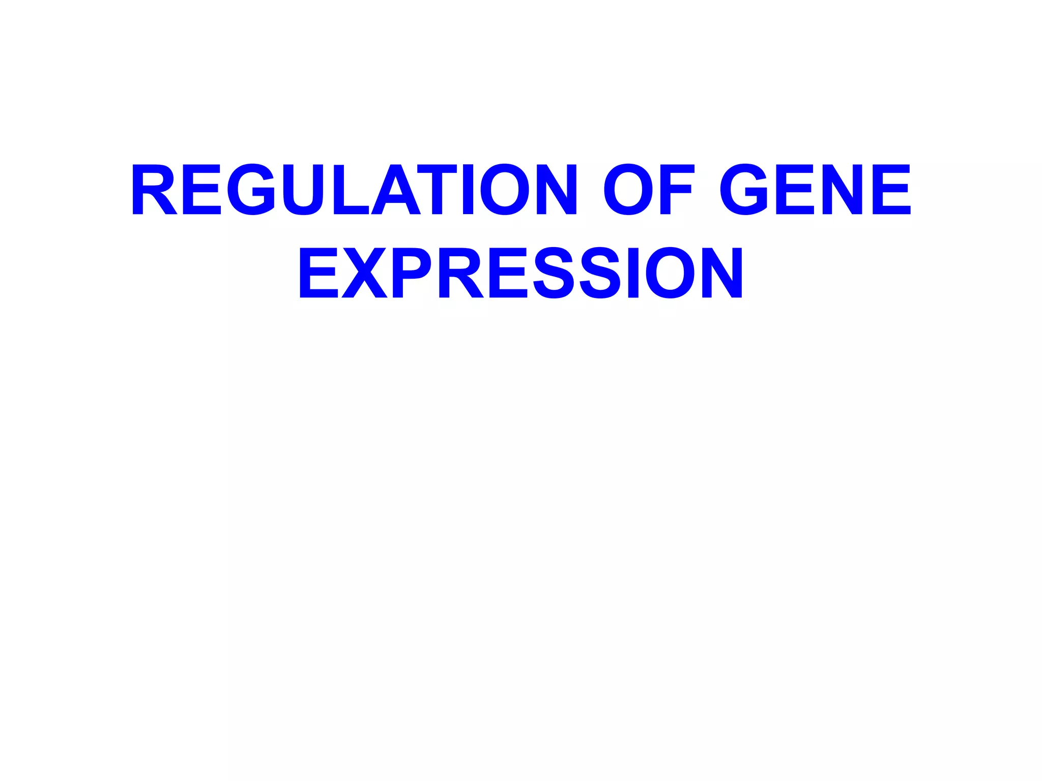 Regulation of Gene Expression | PPTX