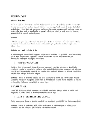 FASIHI KWA UJUMLA | DOCX