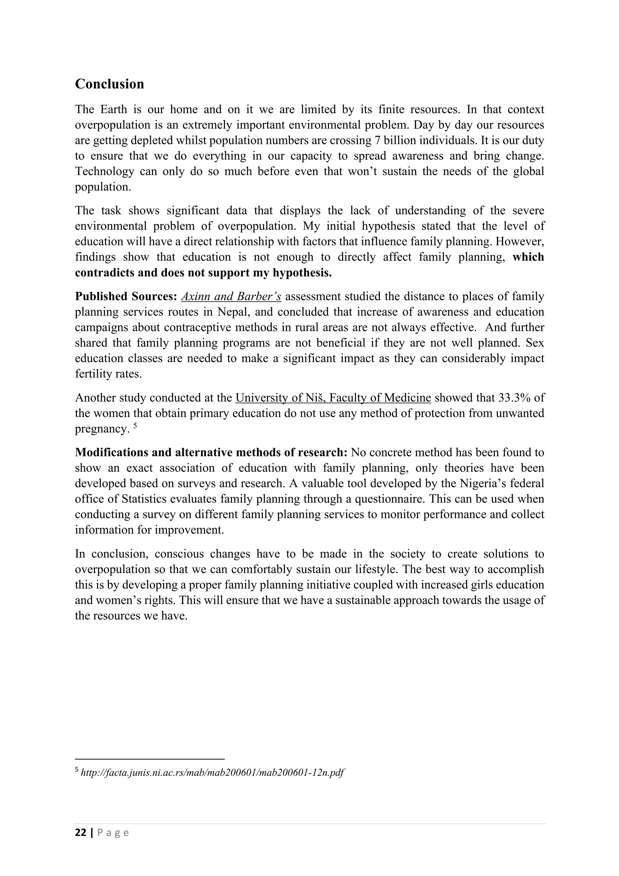 ESS INTERNAL ASSESSMENT 2019-SURVEY 2 | PDF