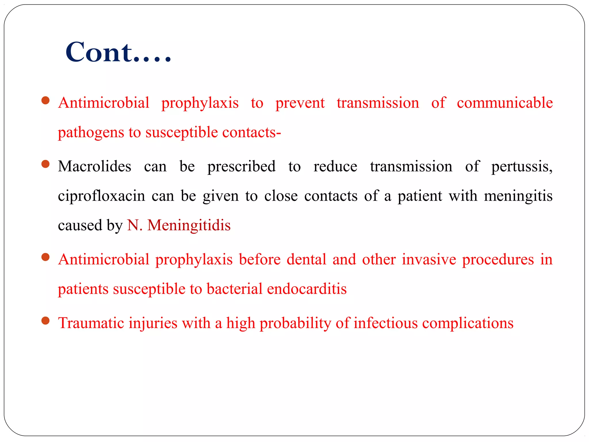 2. Choice and combined use of Anti-microbial agents | PPT