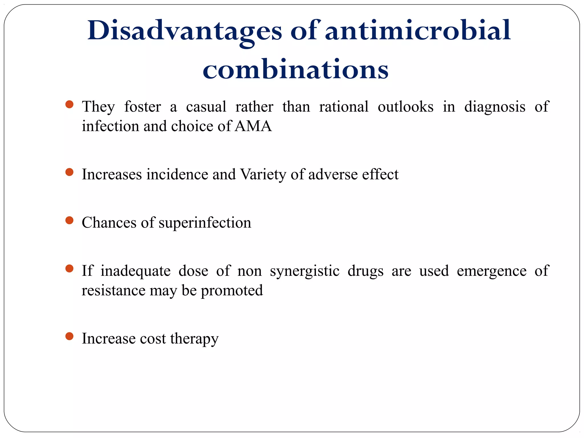 2. Choice and combined use of Anti-microbial agents | PPT