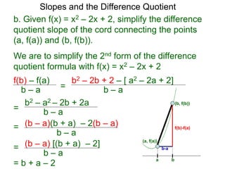 2.3 slopes and difference quotient t | PPTX | Computing | Technology ...
