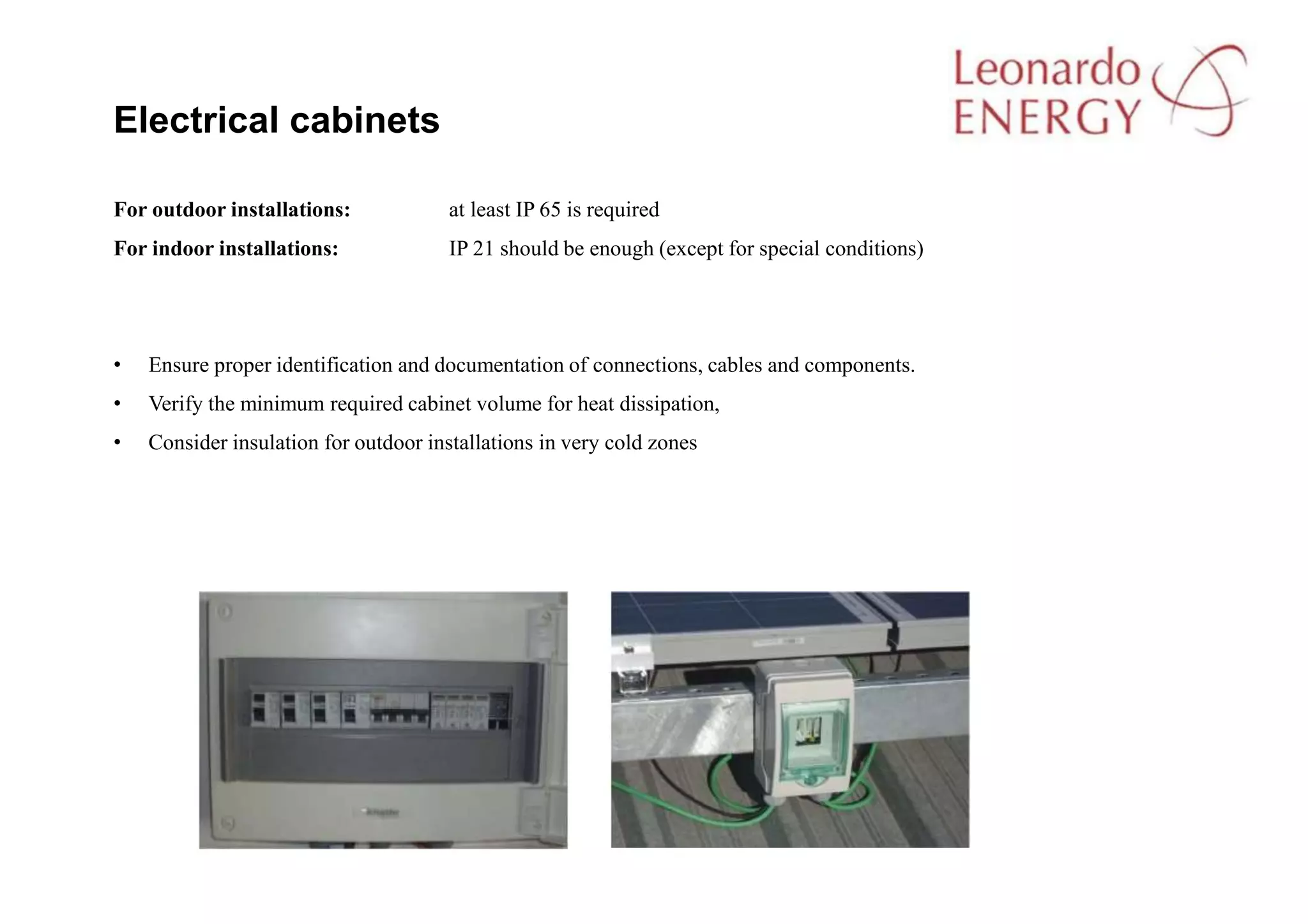 Photovoltaic Training Course - Module 2.3 - Electrical installation | PPTX