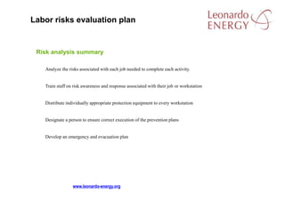 Photovoltaic Training Course - Module 2.6 - Safety and labor risks | PPT