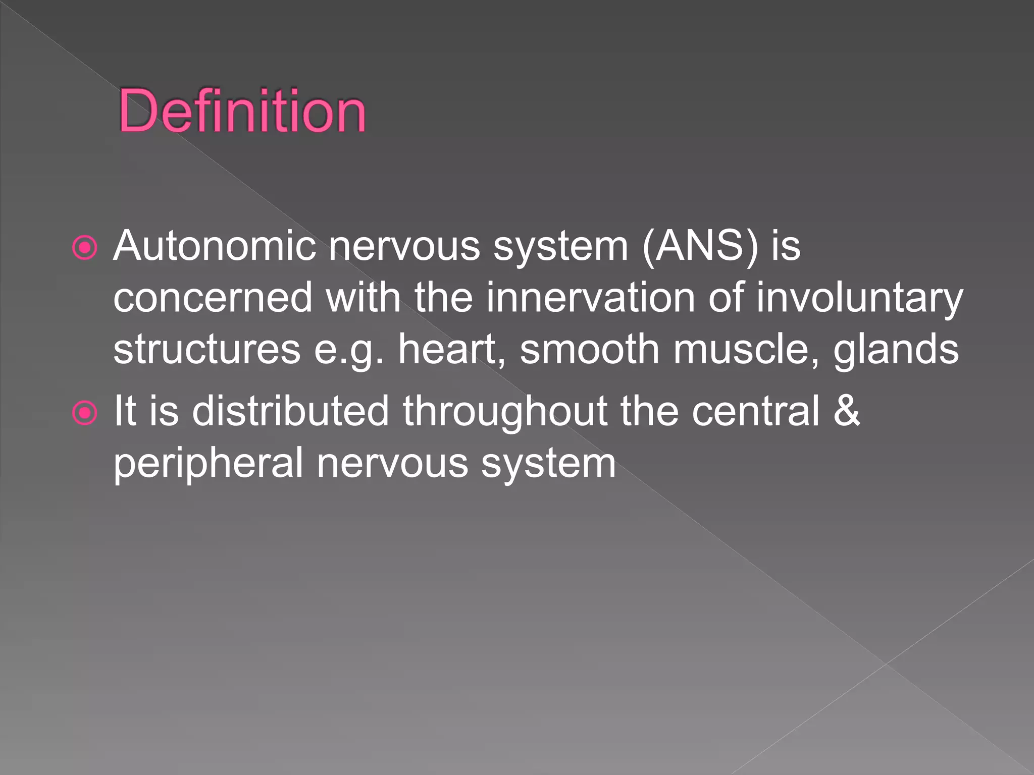 Autonomic nervous system: an introduction | PPT