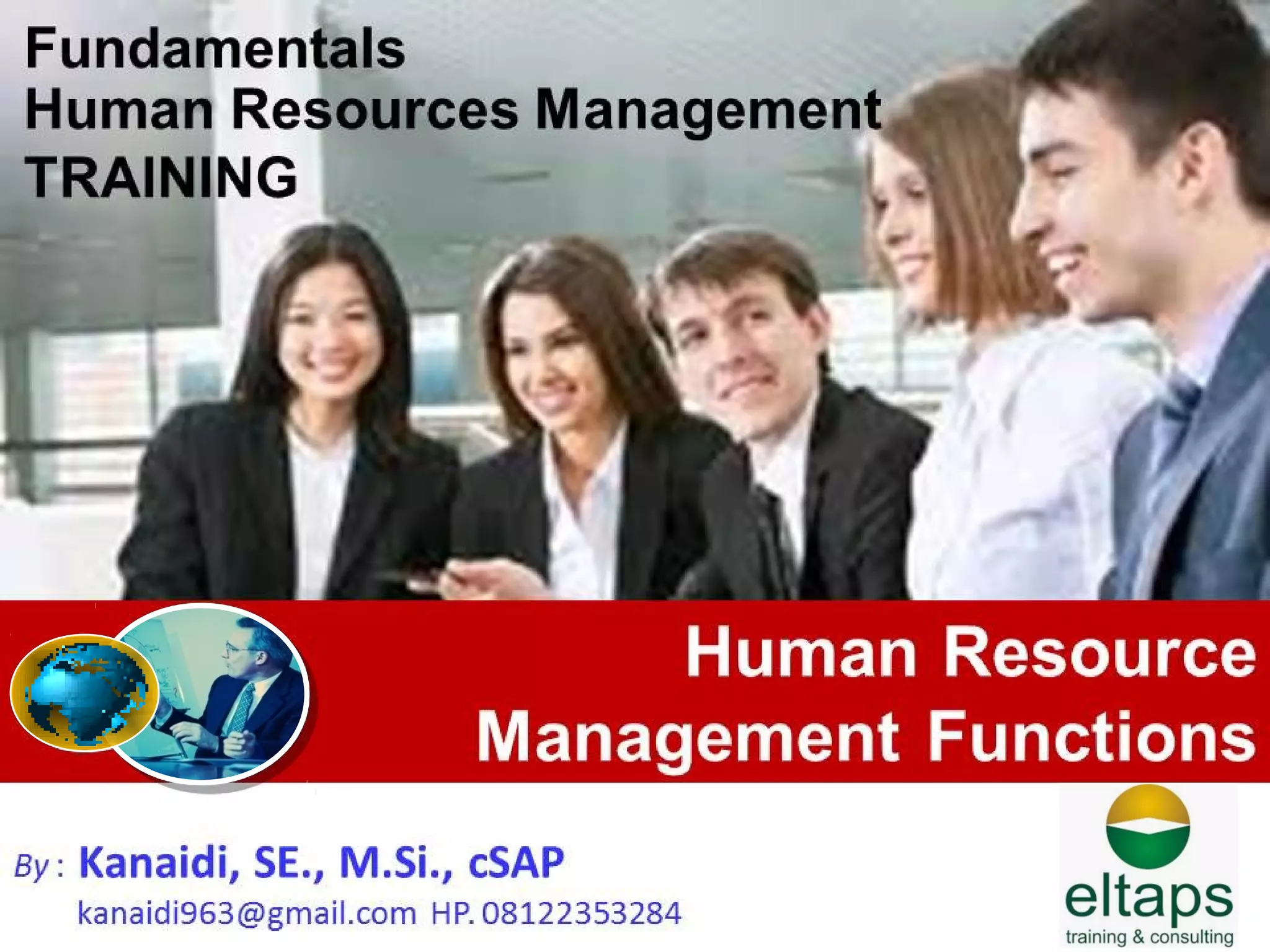 Human Resource Management Functions_ Materi Training "Fundamental HUMAN RESOURCES MANAGEMENT" | PPT