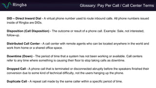 Glossary of Pay Per Call and Call Center Terms | Pay Per Call ...