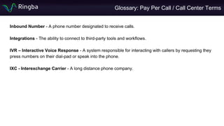 Glossary of Pay Per Call and Call Center Terms | Pay Per Call ...
