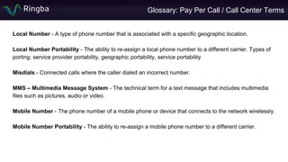 Glossary of Pay Per Call and Call Center Terms | Pay Per Call ...