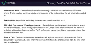 Glossary of Pay Per Call and Call Center Terms | Pay Per Call ...