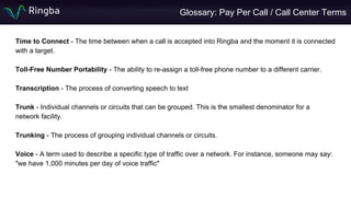 Glossary of Pay Per Call and Call Center Terms | Pay Per Call ...