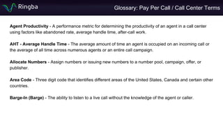 Glossary of Pay Per Call and Call Center Terms | Pay Per Call ...