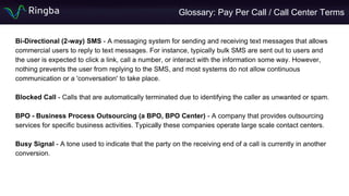 Glossary of Pay Per Call and Call Center Terms | Pay Per Call ...