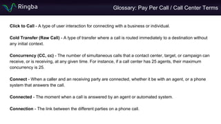 Glossary of Pay Per Call and Call Center Terms | Pay Per Call ...
