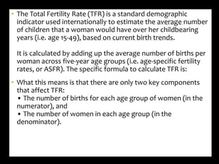 Unit: 6 Demographic Rates and Ratios vital statistics | PDF
