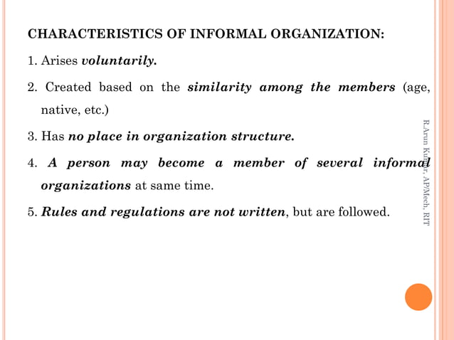 2. formal and informal organization | PDF | Business and Finance