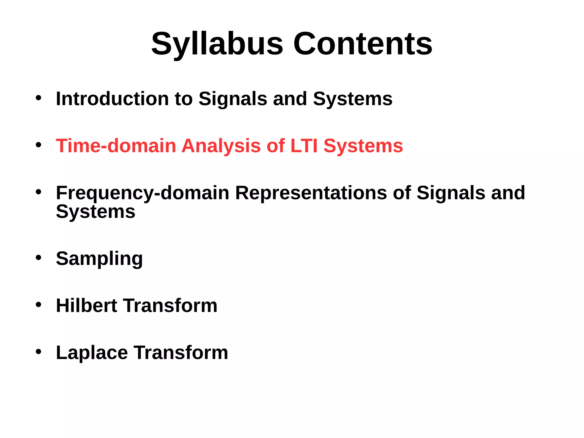 2.time domain analysis of lti systems | PDF