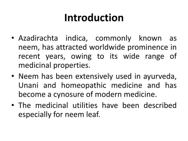 2. azadriachata indica(neem) | PPTX