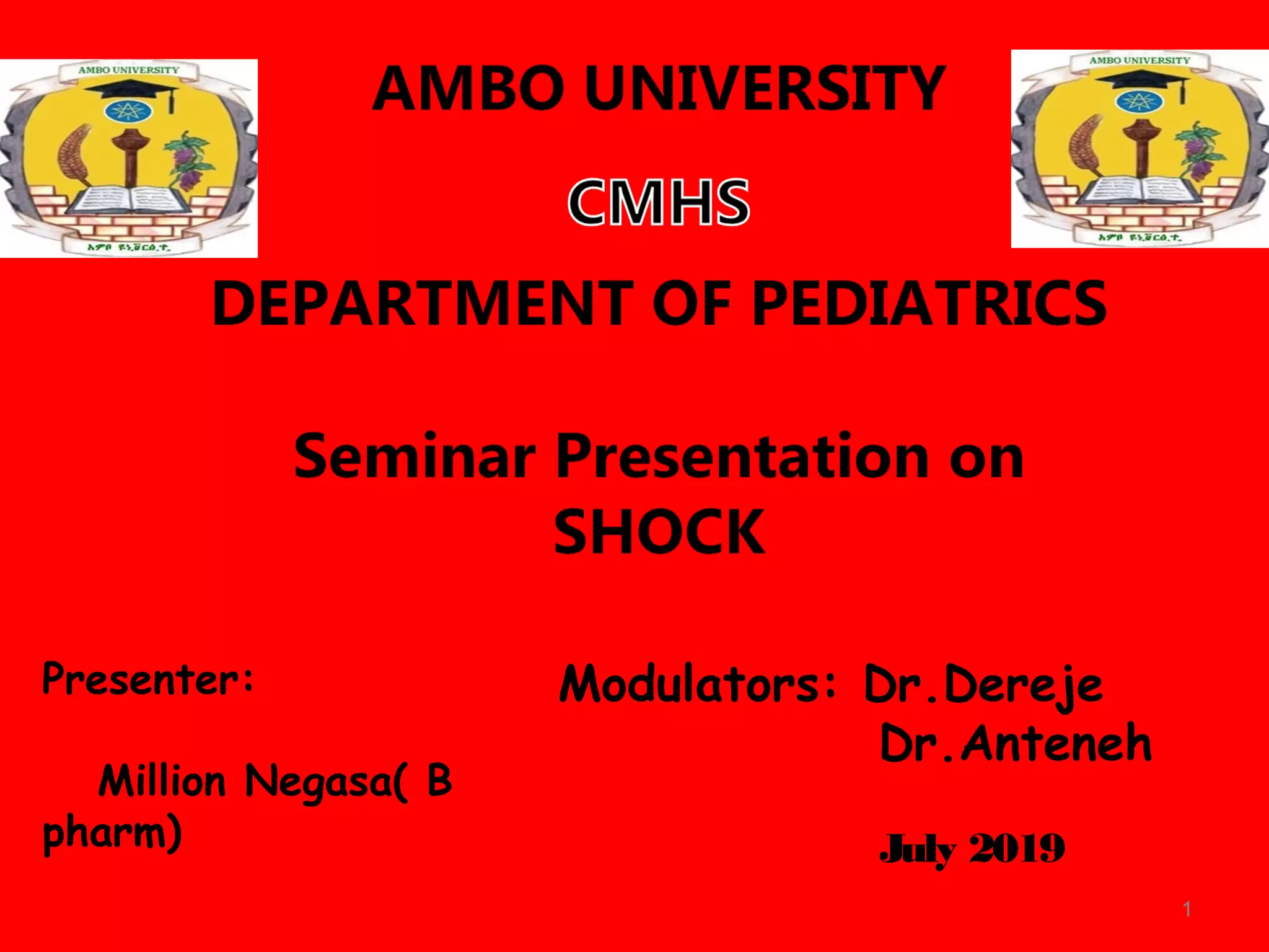 pediatric shock and shock management | PPT