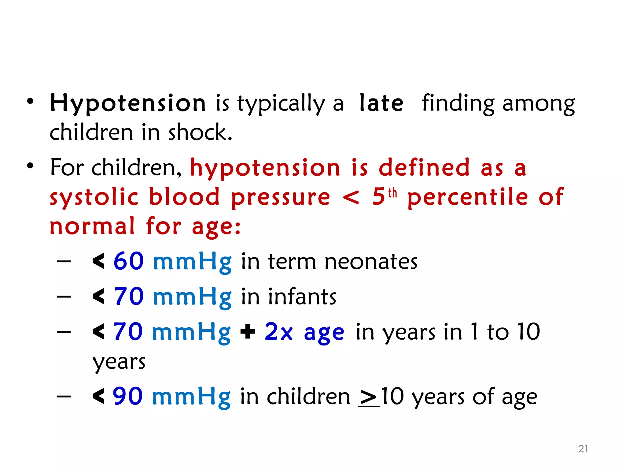 pediatric shock and shock management | PPT