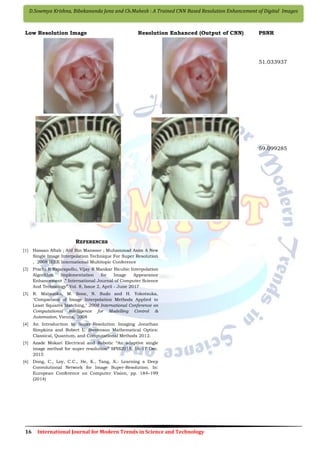 A Trained CNN Based Resolution Enhancement of Digital Images | PDF