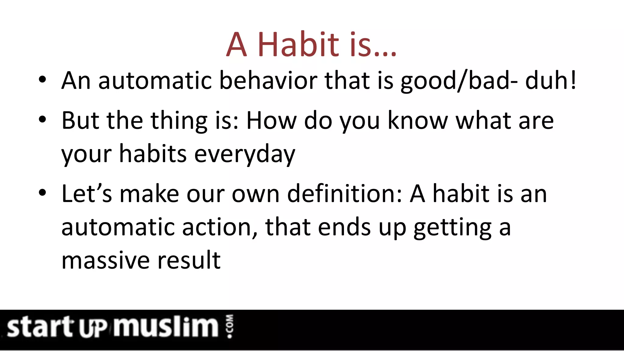 2. what is a habit | PPTX | Bodybuilding | Sports
