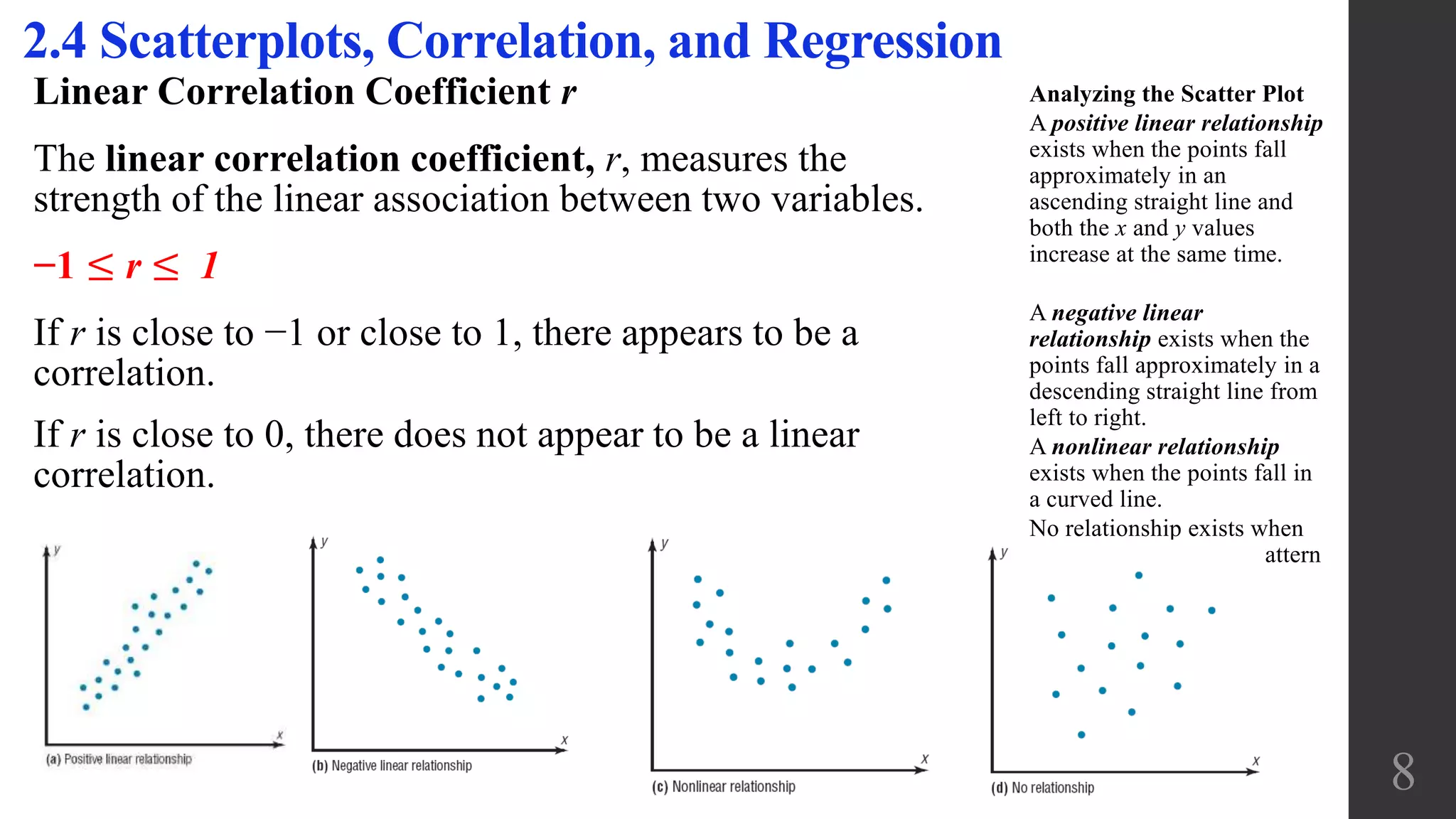 2.4 Scatterplots, correlation, and regression | PPTX