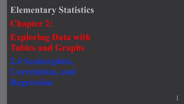 2.4 Scatterplots, correlation, and regression | PPTX | Physics | Science
