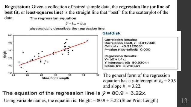 2.4 Scatterplots, correlation, and regression | PPTX | Physics | Science
