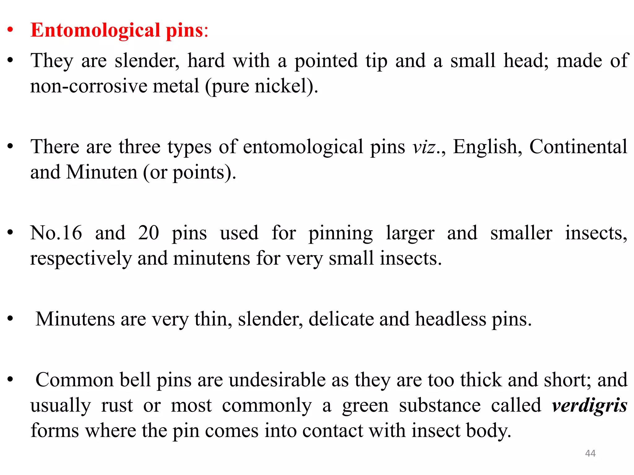 Methods of insect collection, preservation, display and storage by Dr ...