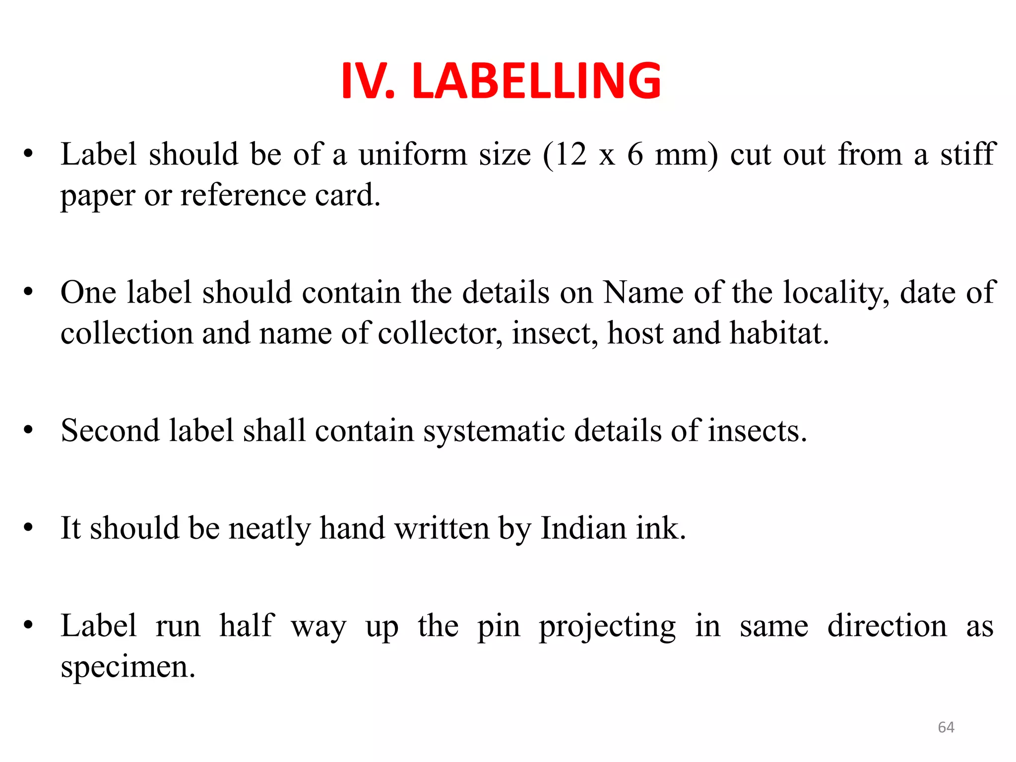 Methods of insect collection, preservation, display and storage by Dr ...
