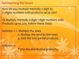 2.multiplyingmentally2-digitby2digitnumberswithproductup200 - copy | PPTX