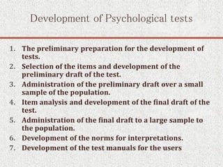 2. development of psychological tests s.lakshmanan psychologist | PPT