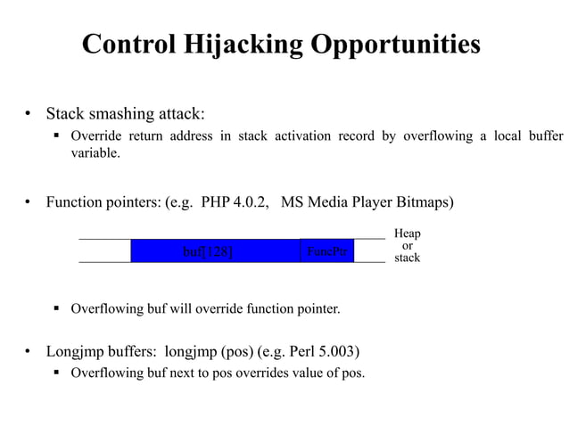 Control hijacking | PPTX