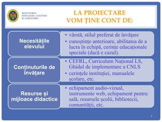 Proiectarea de lungă durată și proiectarea de scurtă durată | PPTX