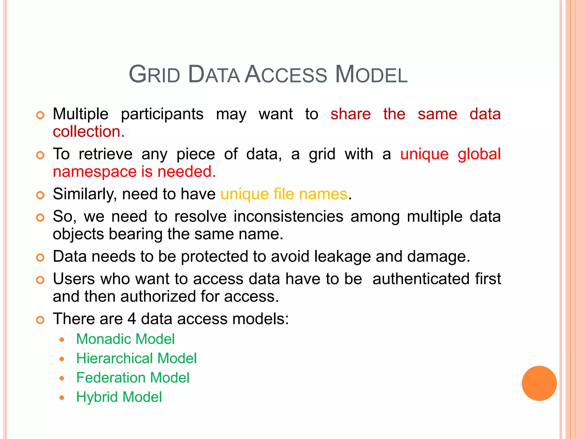 Data Intensive Grid Service Model | PPTX