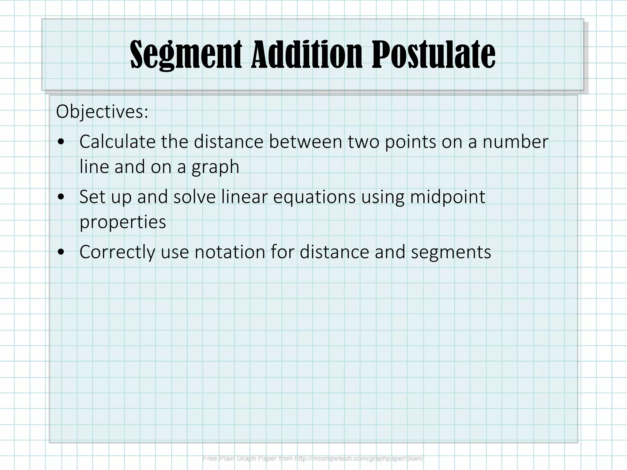 2.2 Segment Addition Postulate | PDF | Science