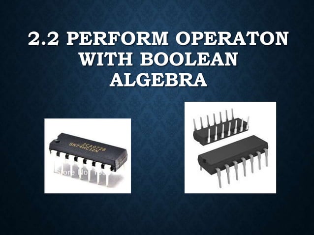 perform operation with boolean algebra | PPT