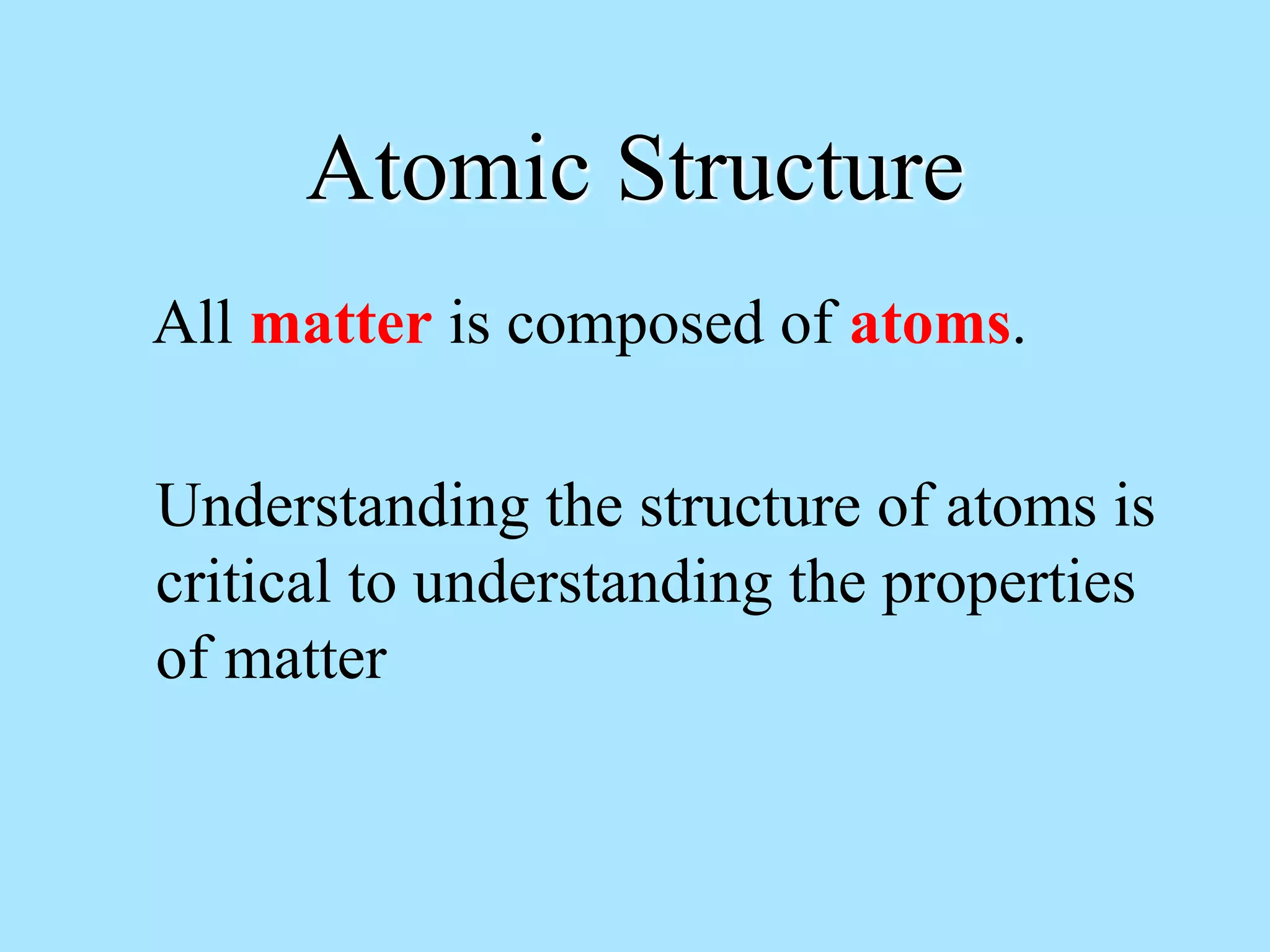 2. atomic structure | PPT | Chemistry | Science