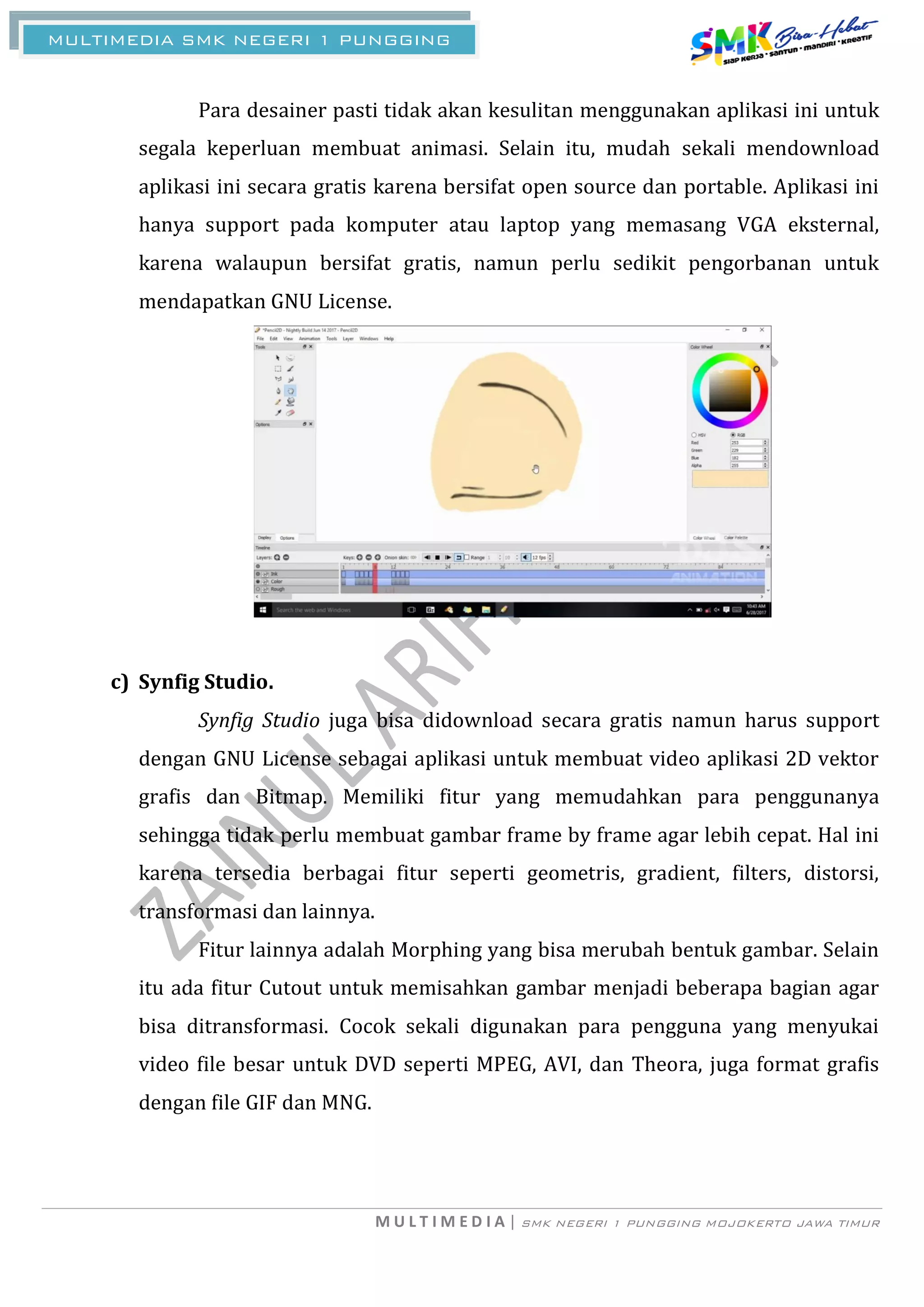 Animasi 2D dan 3D menerapkan teknik pembuatan gambar object sederhana ...