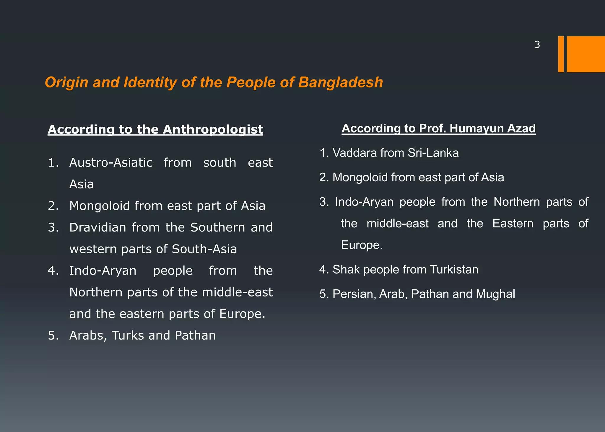 Origin of bangalees bangladesh bangla language | PPT