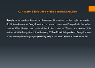 Origin of bangalees bangladesh bangla language | PPT