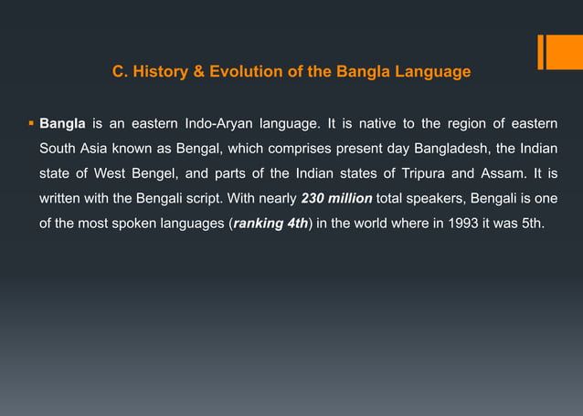 Origin of bangalees bangladesh bangla language | PPT