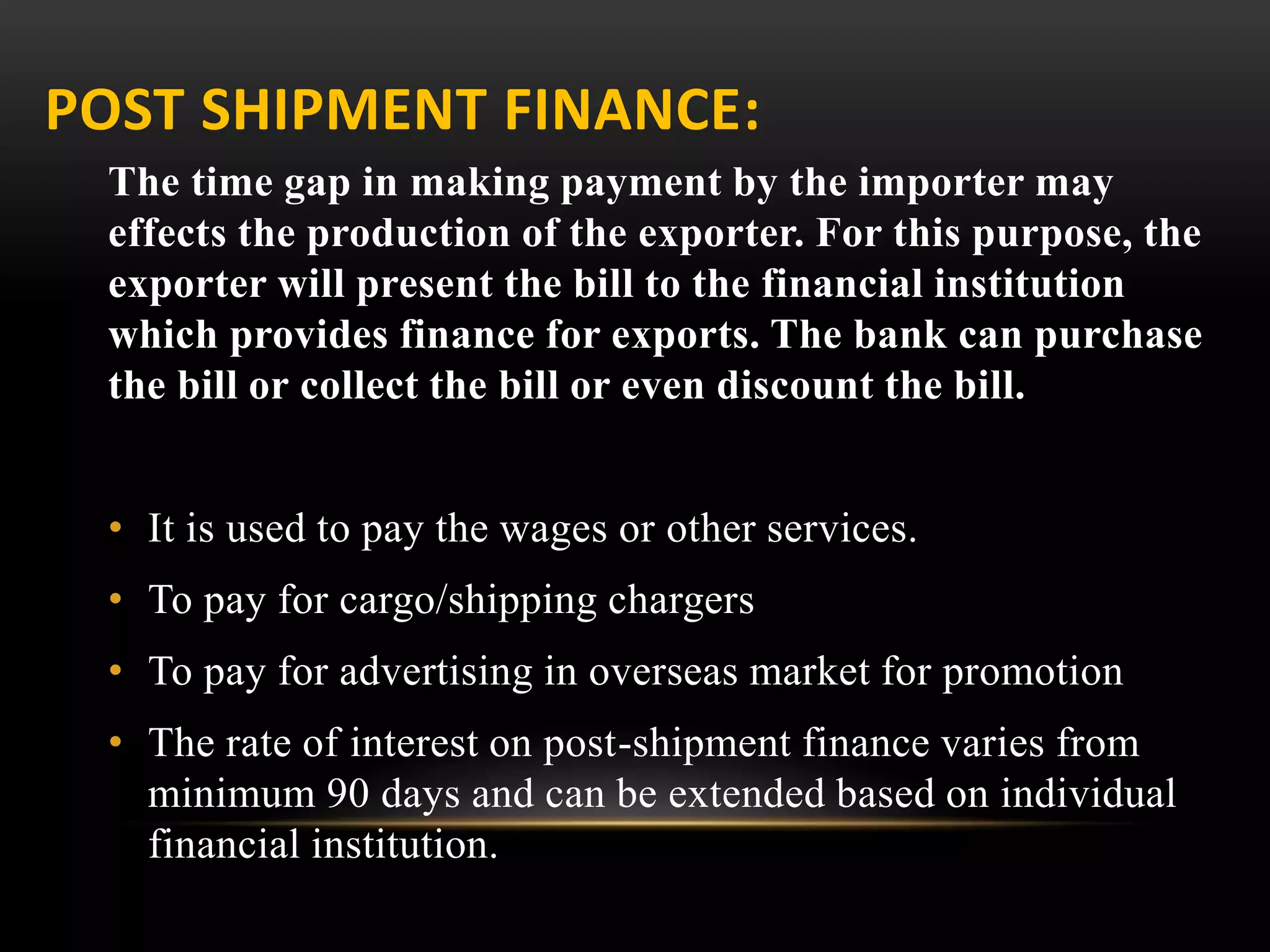 EXPORT FINANCE | PPTX