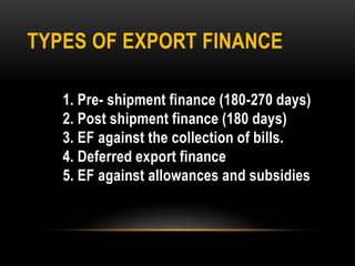 EXPORT FINANCE | PPTX